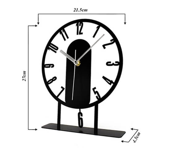 Metal Decorative Table Top Clock home accessories, • Higalo