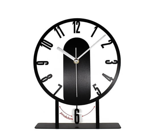 Metal Decorative Table Top Clock home accessories, • Higalo